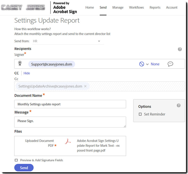 Automate custom send workflows